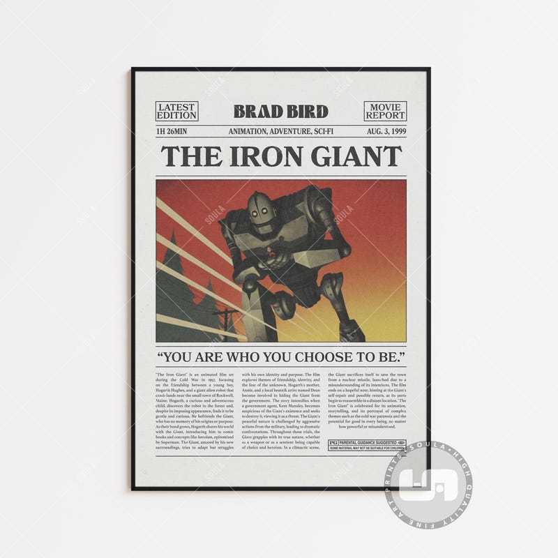 Iron Giant Wall Movie - Etsy