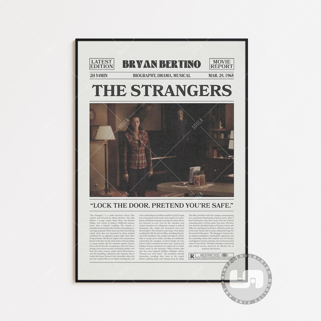 The Strangers Movie Poster, Bryan Bertino Horror Film Print for Dark ...