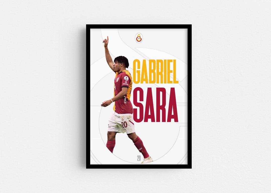 Gabriel Sara Poster, Galatasaray Poster, Gabriel Sara Print Art, Gift ...