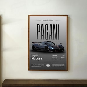 Pagani Huayra Poster - Huayra Prints - Pagani Posters - Car Prints ...