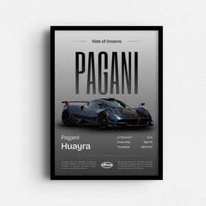 Pagani Huayra Poster - Huayra Prints - Pagani Posters - Car Prints ...
