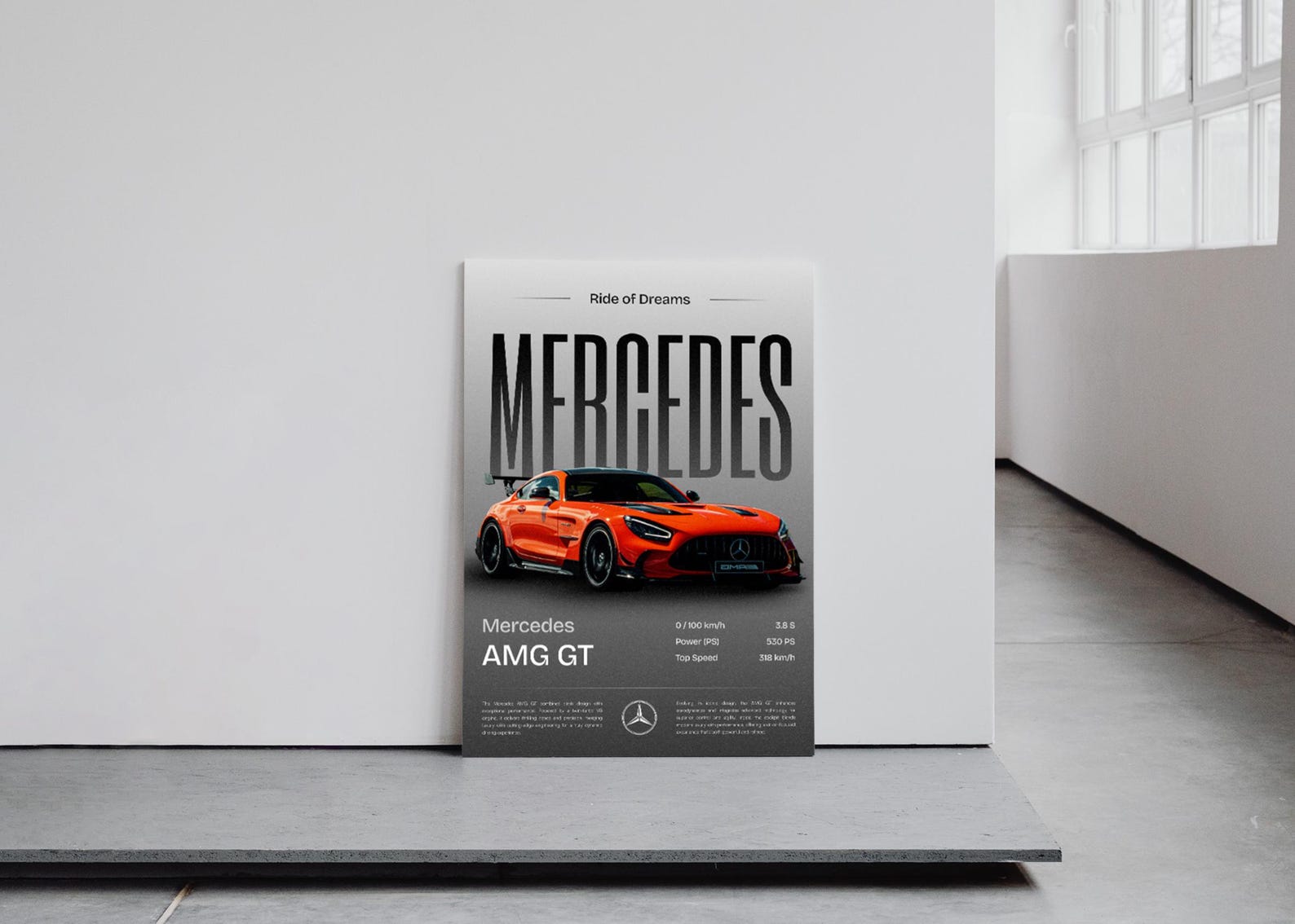 Mercedes Amg GT Poster, Sports Car Wall Art, AMG GT Wall Decorating ...