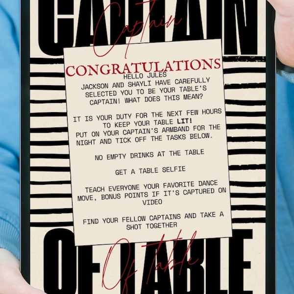 Table Captain for Wedding - Etsy