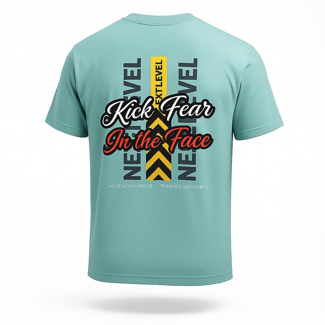 Kick Fear in the Face Next Level T-shirt | Gym Motivational Workout Tee ...