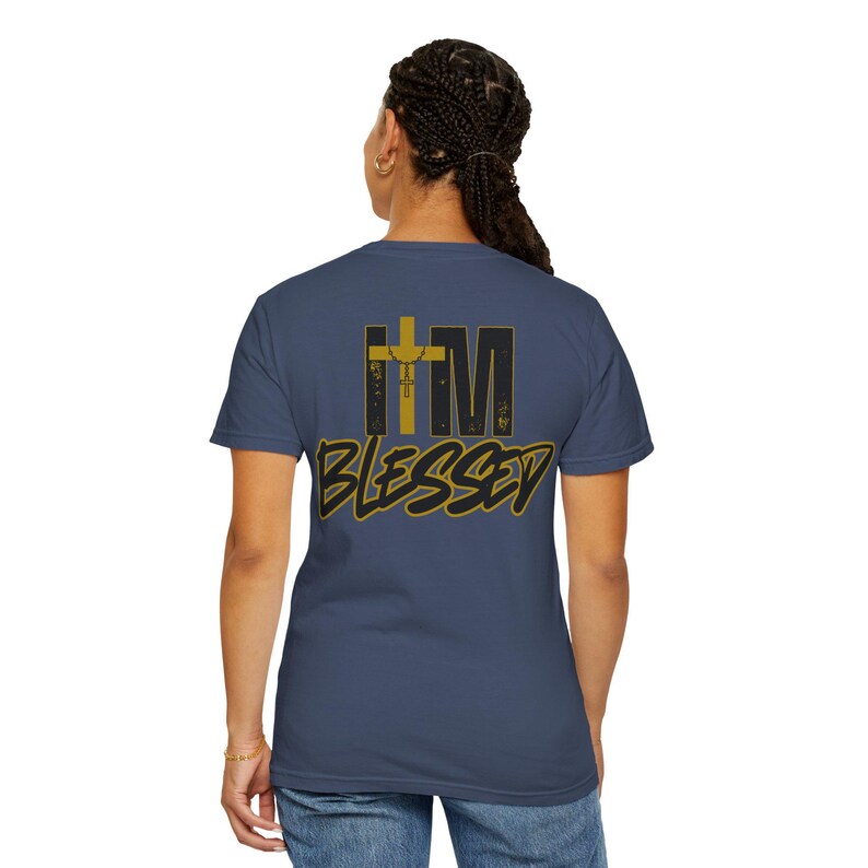 Christian Graphic Tee Shirt Design Cross Blessed Clothing Faith Apparel ...