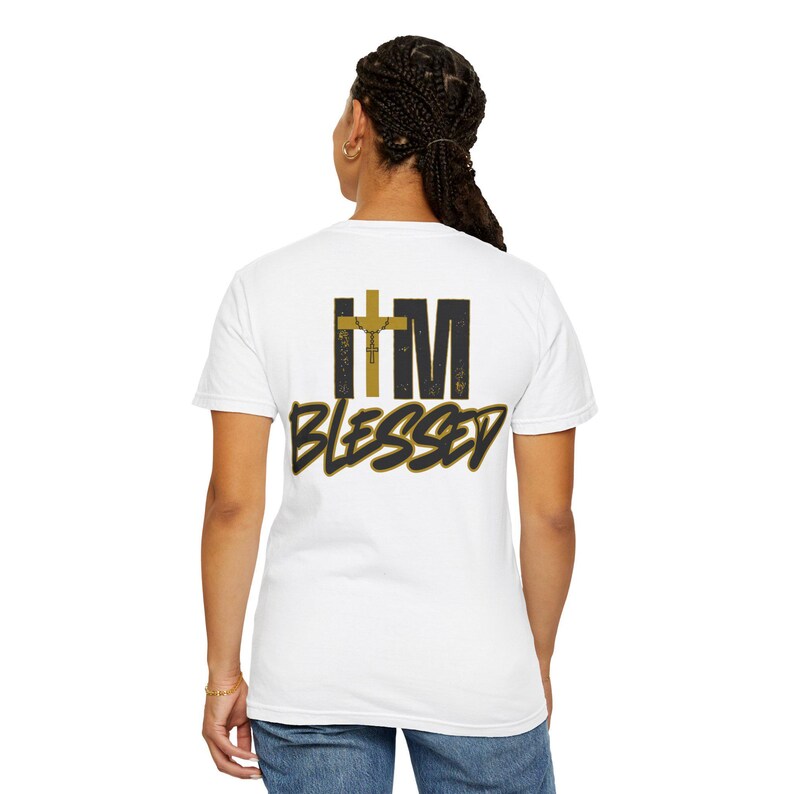 Christian Graphic Tee Shirt Design Cross Blessed Clothing Faith Apparel ...