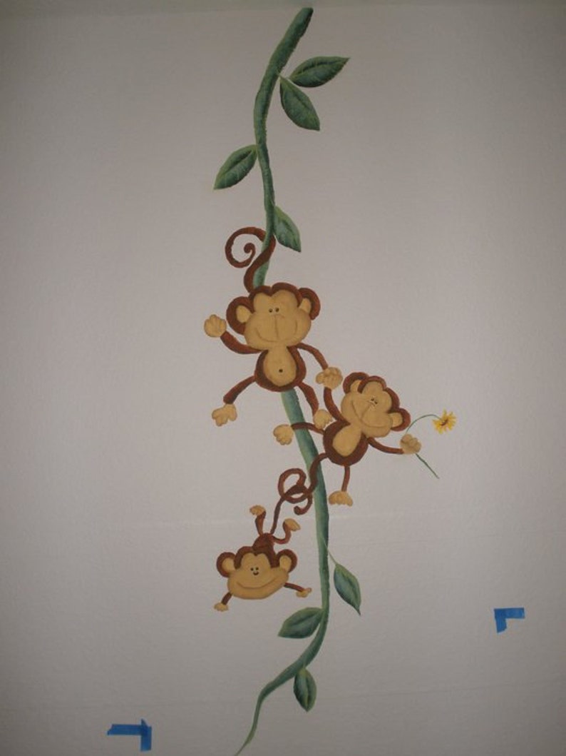 Monkey Mural - Etsy