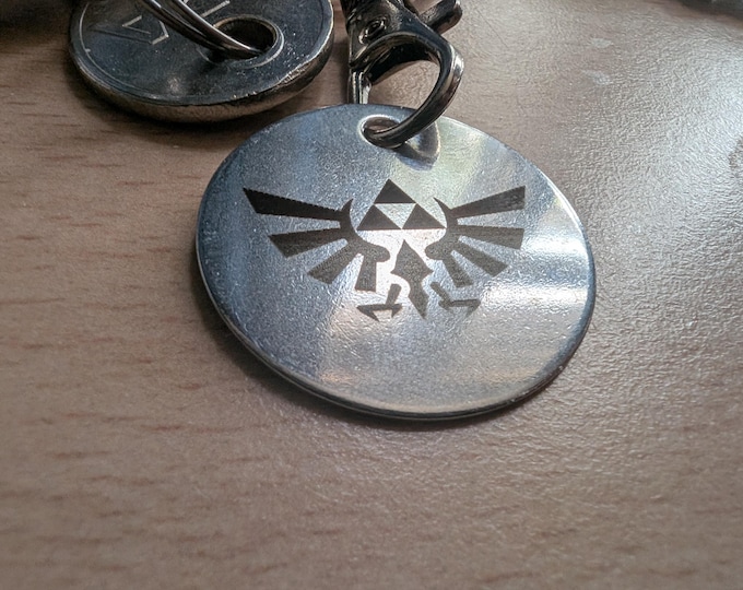 Triforce Keychain - Stainless Steel Zelda Keychain With Engraved ...