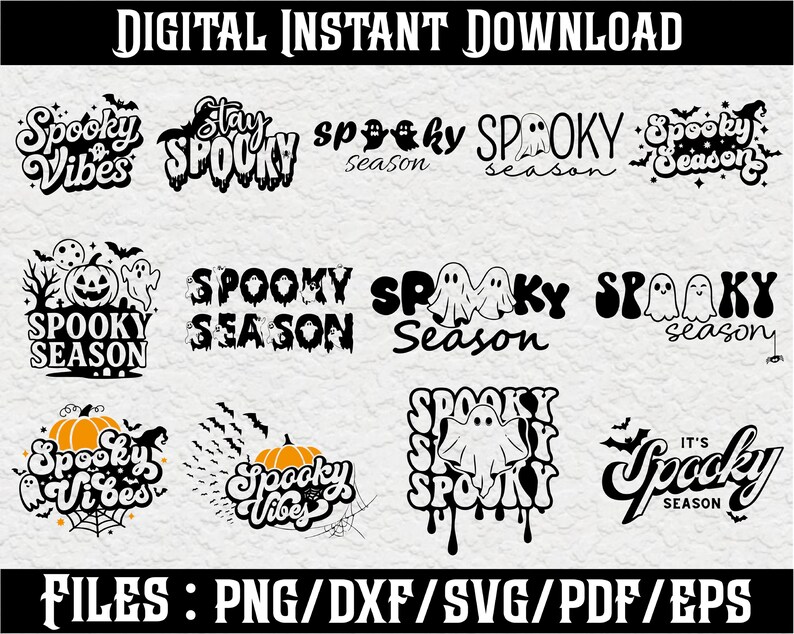 Spooky Season SVG Bundle, Spooky Season Png, Spooky Vibes Svg ...