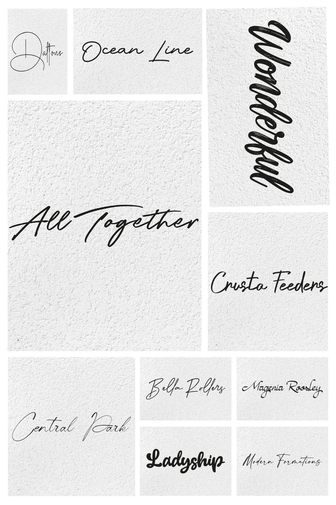 Modern Font Bundle, Handwritten Fonts, Font Bundle, Cursive Font SVG ...