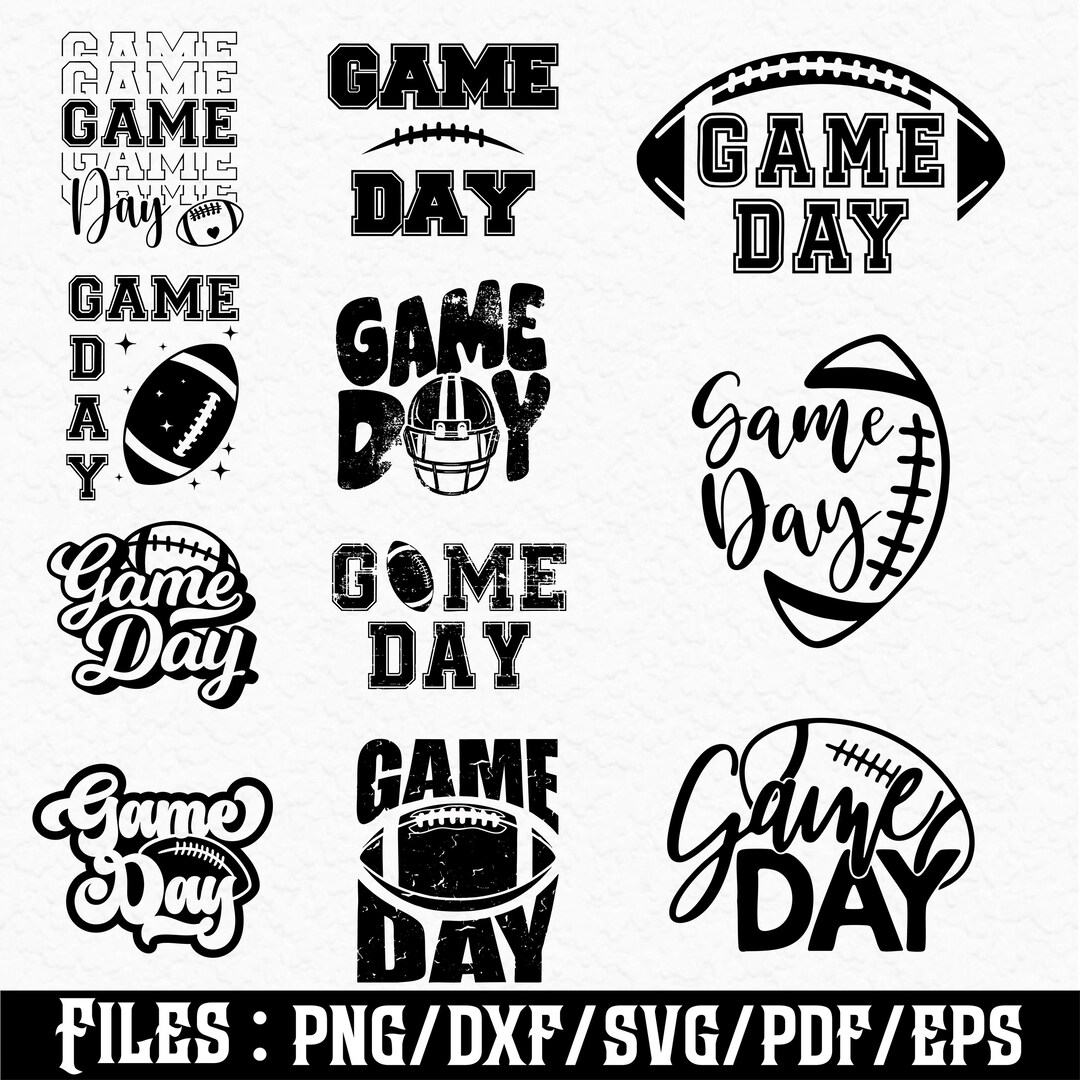 Game Day SVG Bundle, Football SVG Designs for Cricut & Silhouette, Game ...