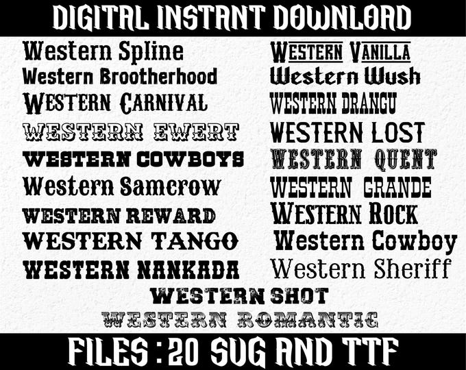 Western Font Cowboy Font Svg Old West Font Western Font Styles Old ...