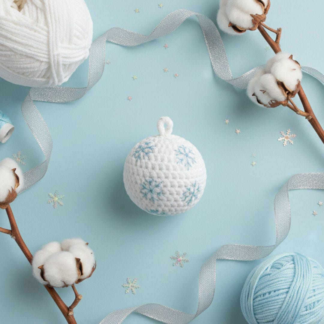 Snowball Ornament Crochet Pattern – Easy Winter Amigurumi PDF - Etsy