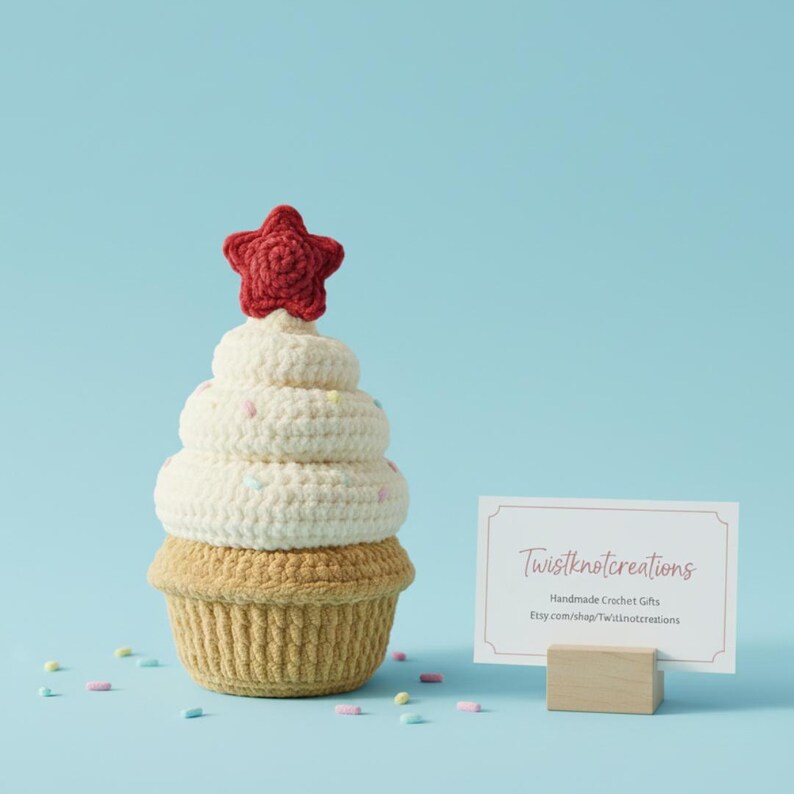 Cupcake Plush Amigurumi Crochet Pattern – Beginner Frosting Swirl PDF ...