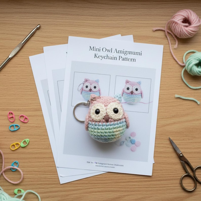 Amigurumi Owl Keychain Crochet Pattern | Beginner Friendly (PDF Pattern ...