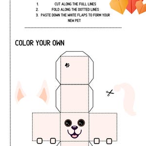 Easy Origami Dog Templates | Printable Foldable Paper Craft for Kids - Etsy