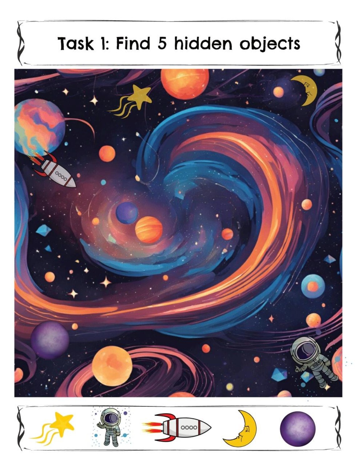 Printable Puzzle and Play Fun Activity Book for Kids Ages 6-8: 70 ...