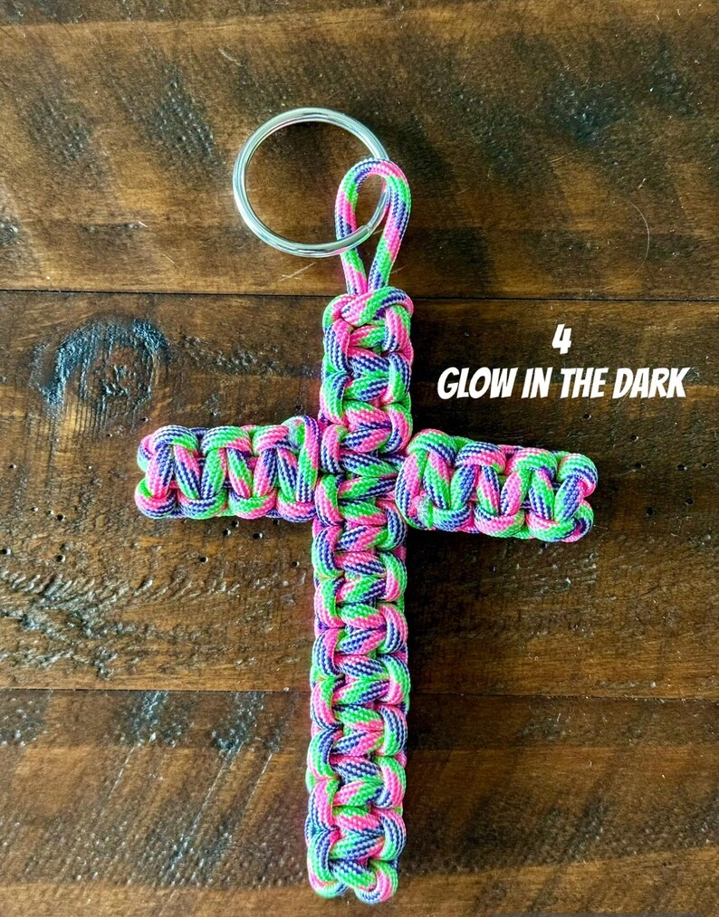 Paracord Cross Keychain - Etsy