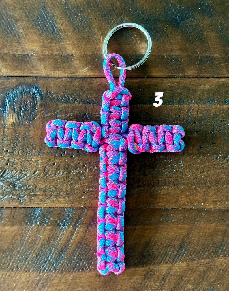 Paracord Cross Keychain - Etsy