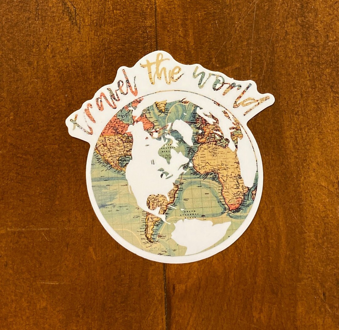 Travel the World Globe Decal Sticker - Etsy