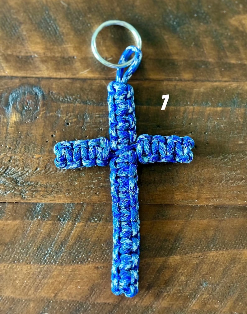 Paracord Cross Keychain - Etsy