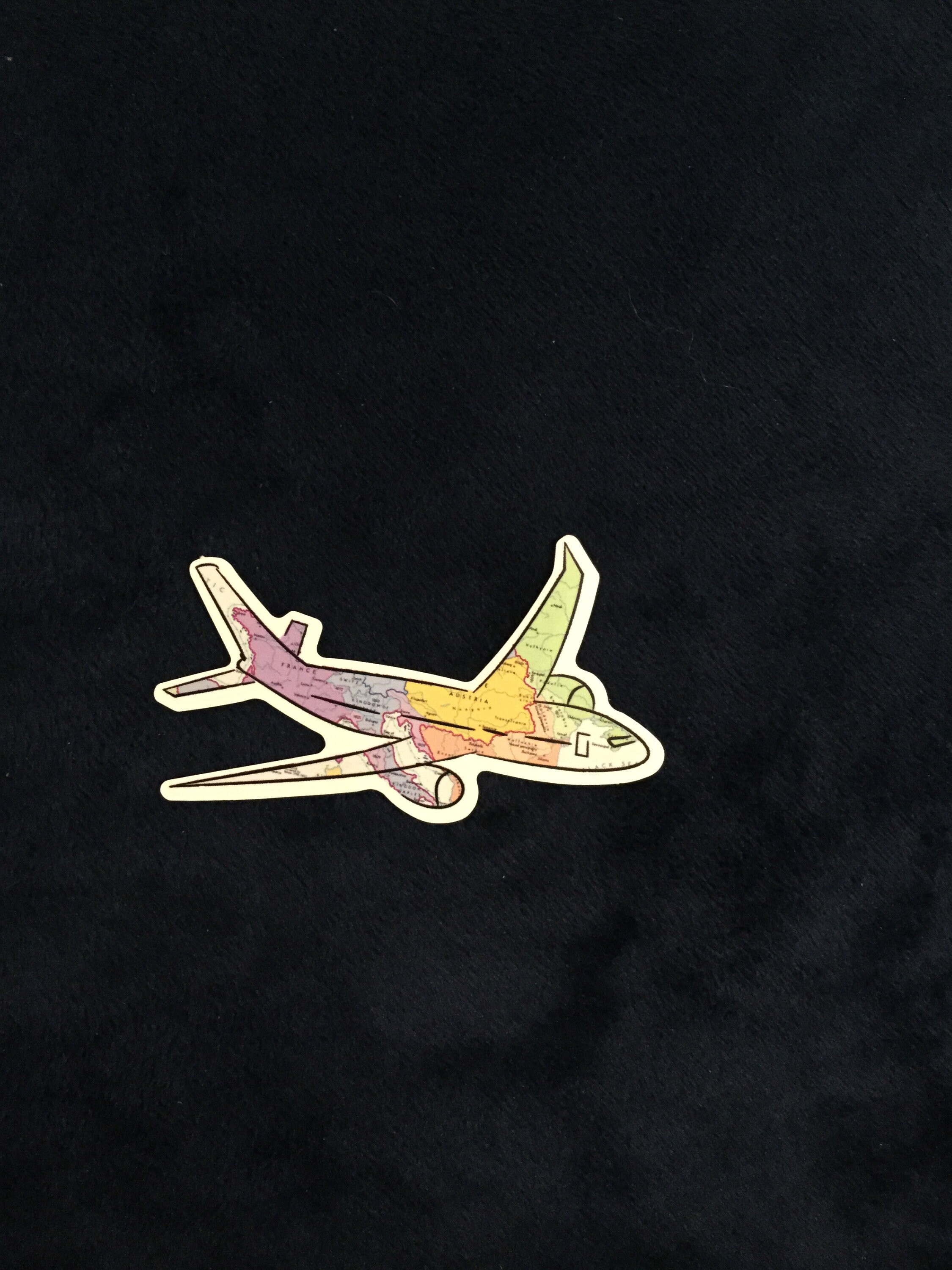Map Airplane Travel Sticker Decal - Etsy