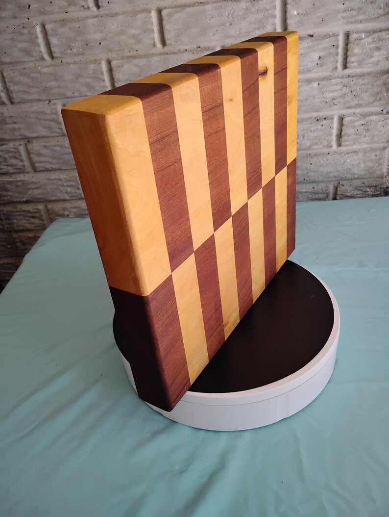 Exotic Hardwood Cutting Board: Yellowheart, Sapela, Durable End Grain ...