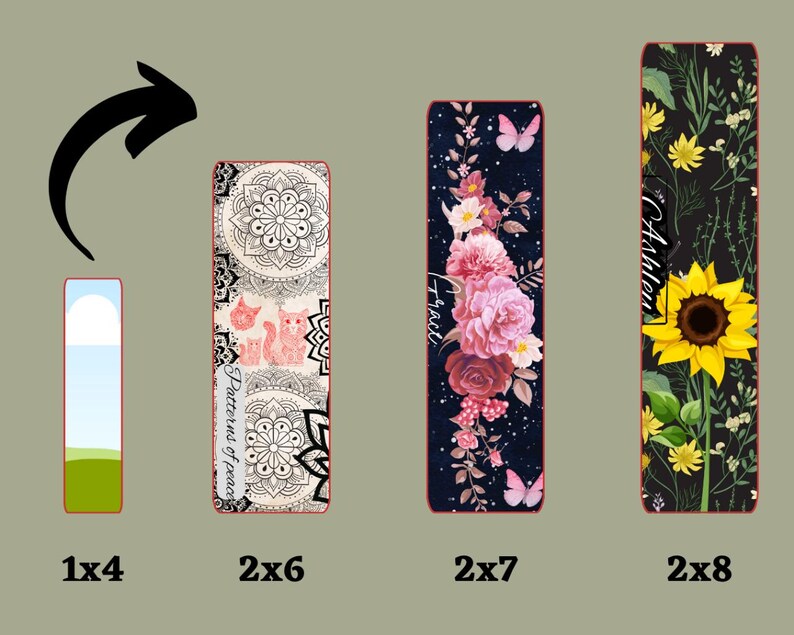 Printable Custom Bookmarks | Canva Editable Frames | Reading Markers ...