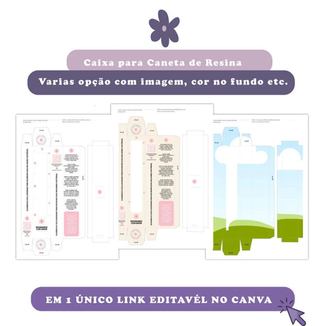 Canva Editable Resin Pen Box – Printable A4 Template | Customizable ...