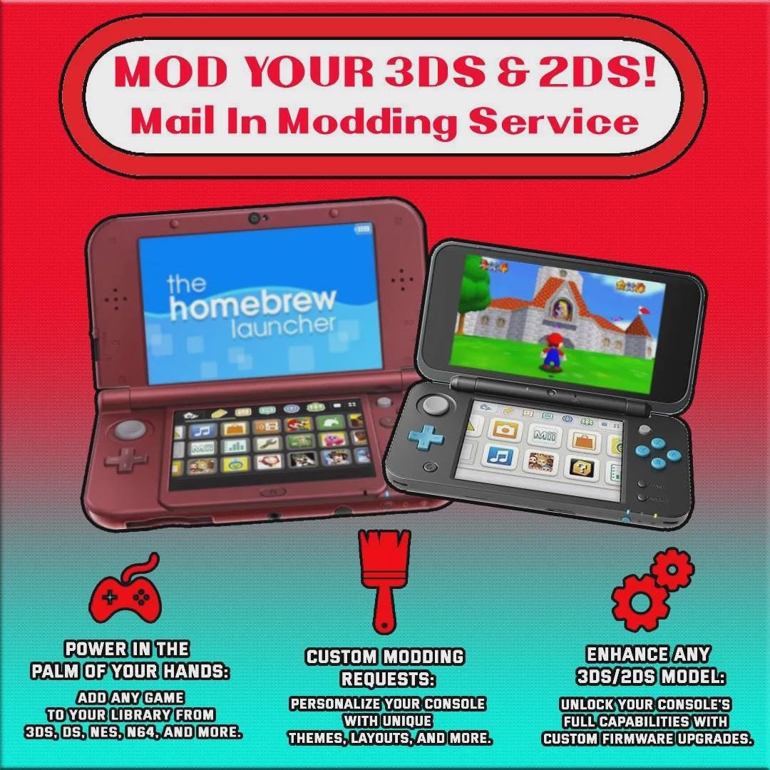 2DS/3DS Modding Send in Service - Etsy UK