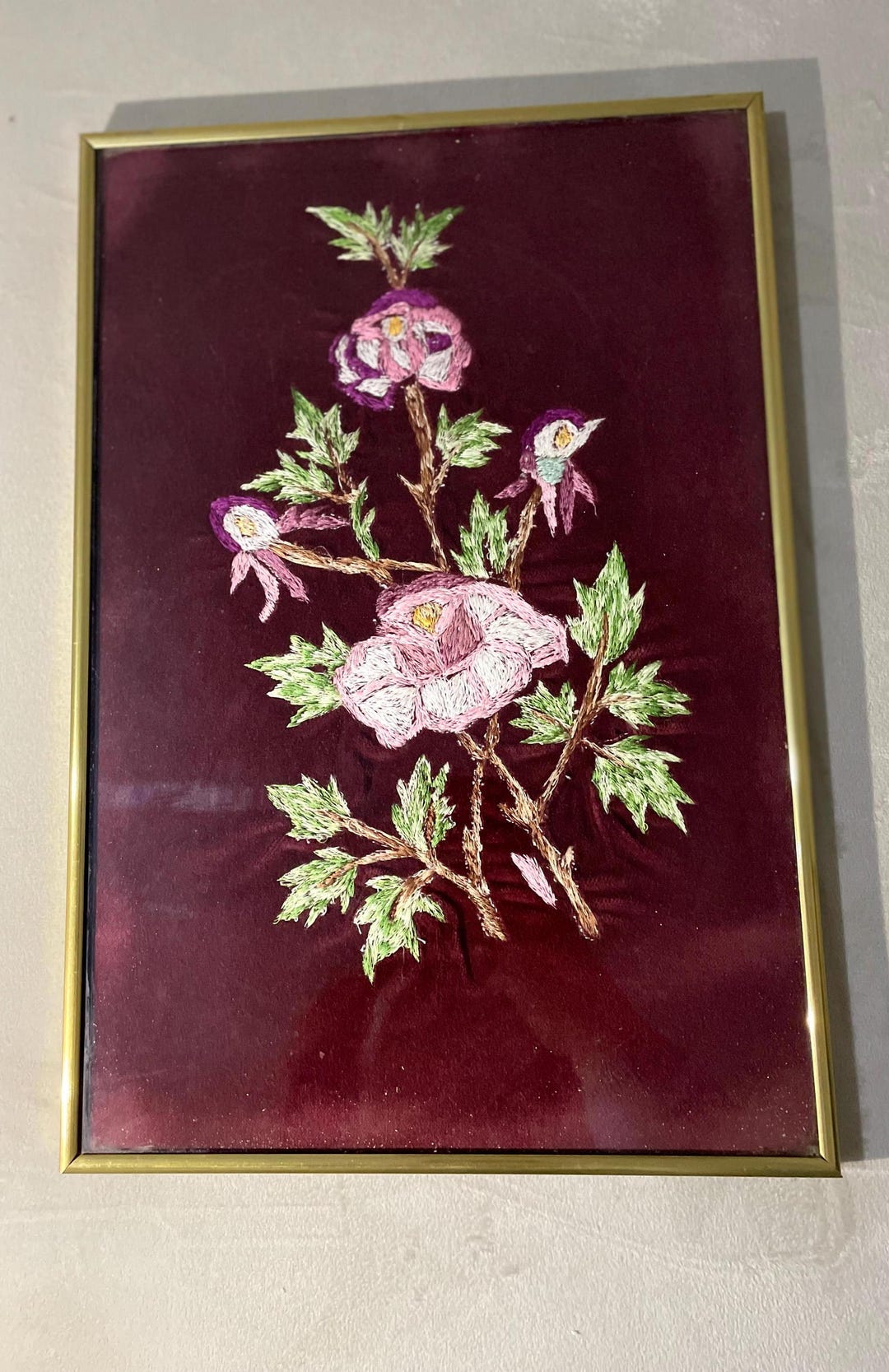 Duvar Tablosu ,el Yapımı Duvar Tablo , çiçekli Tablo , Vintage Tablo ...