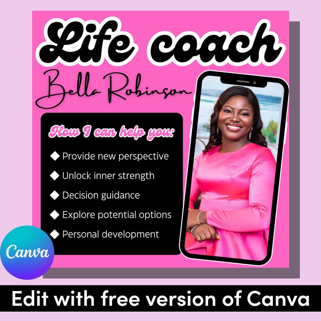 DIY Life Coach Flyer | Business Brochure Design Template | Custom ...