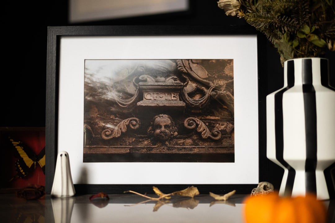 Gothic Wall Art, Cherub Angel Stone Carving Photography Print From ...