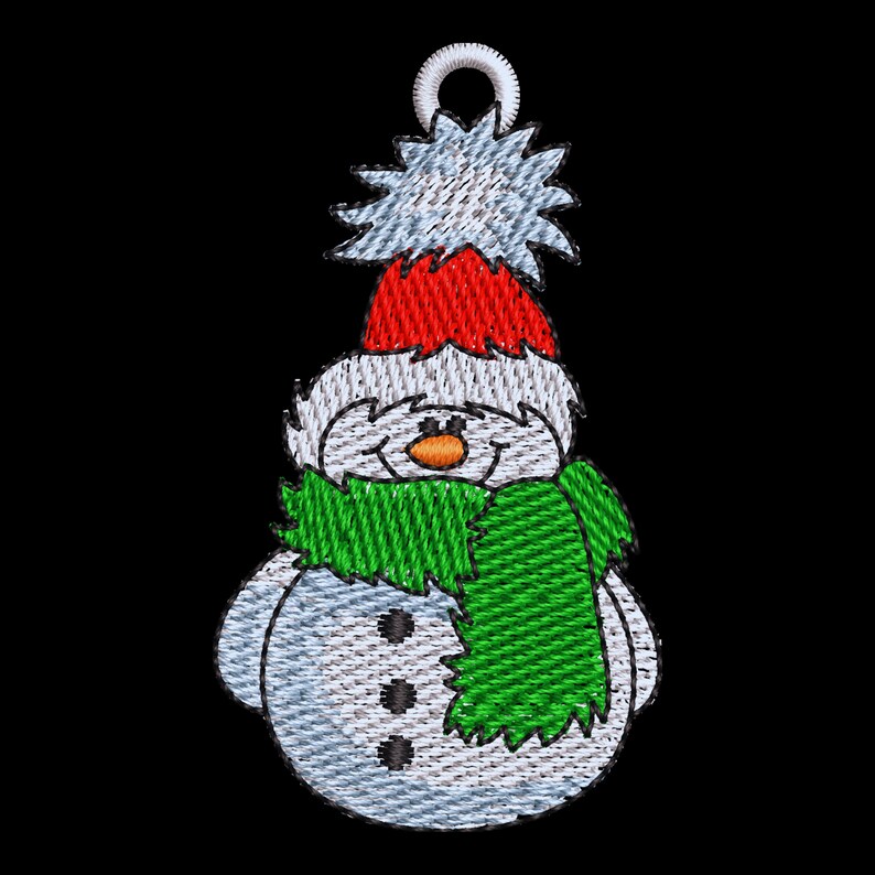 FSL Christmas Ornament Embroidery Bundle – Santa, Tree, Snowman | 3 ...