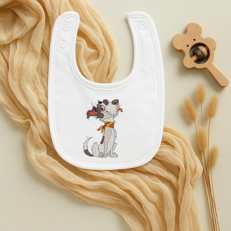Scruffy Dog Embroidery File – Cartoon Pet Design in 11 Sizes for ...