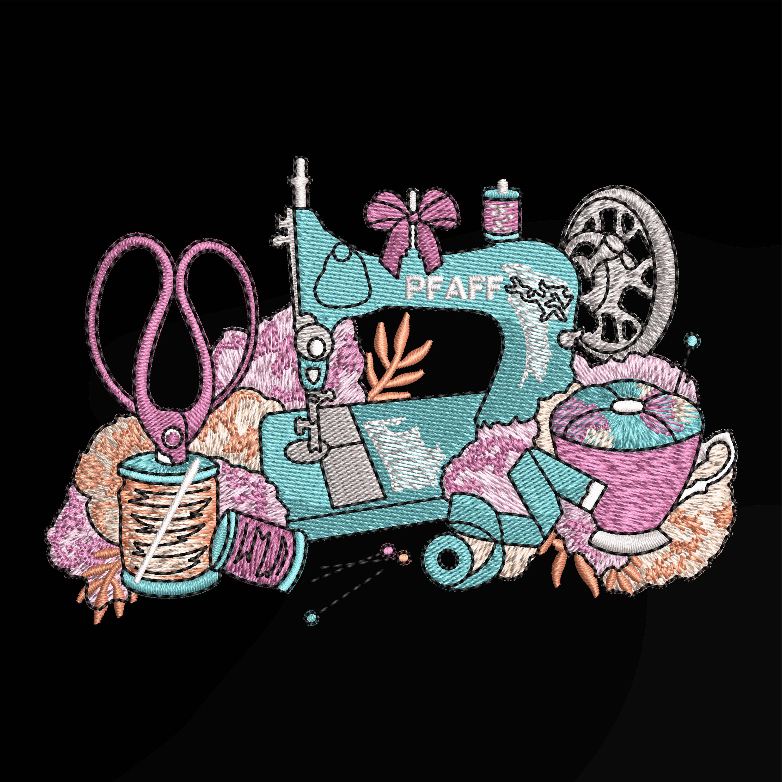 Sewing Machine Embroidery Design – 11 Sizes Digital Download Files (DST ...