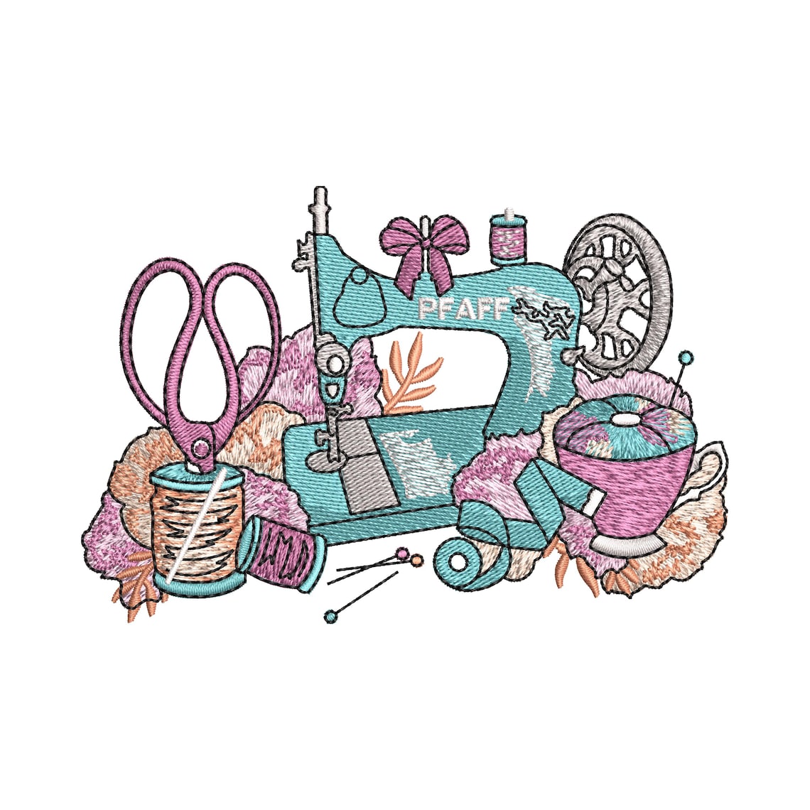 Sewing Machine Embroidery Design – 11 Sizes Digital Download Files (DST ...