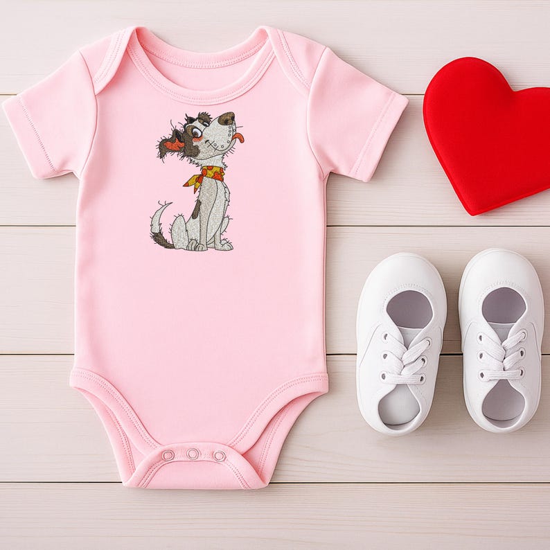 Scruffy Dog Embroidery File – Cartoon Pet Design in 11 Sizes for ...