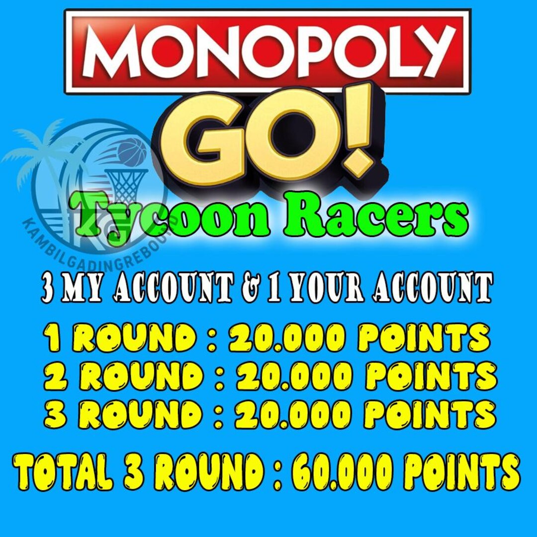 Monopoly Go Minigame Tycoon Racers - (20,000 Points Only) 3 Lap Total ...