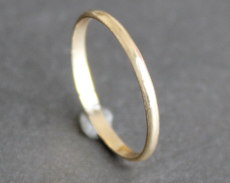Solid Gold Simple Wedding Ring 14K / 10K Gold Classic Wedding - Etsy ...