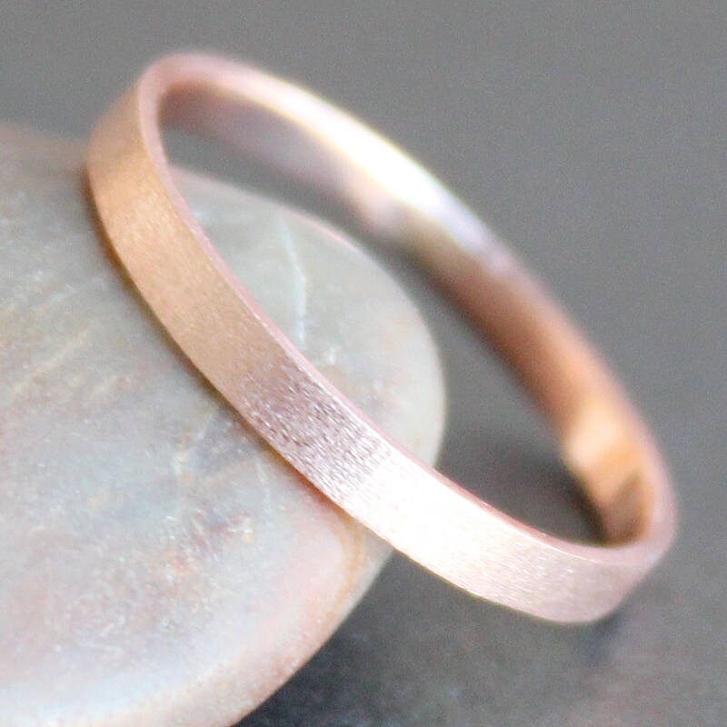 Rose Gold Wedding Ring - Etsy
