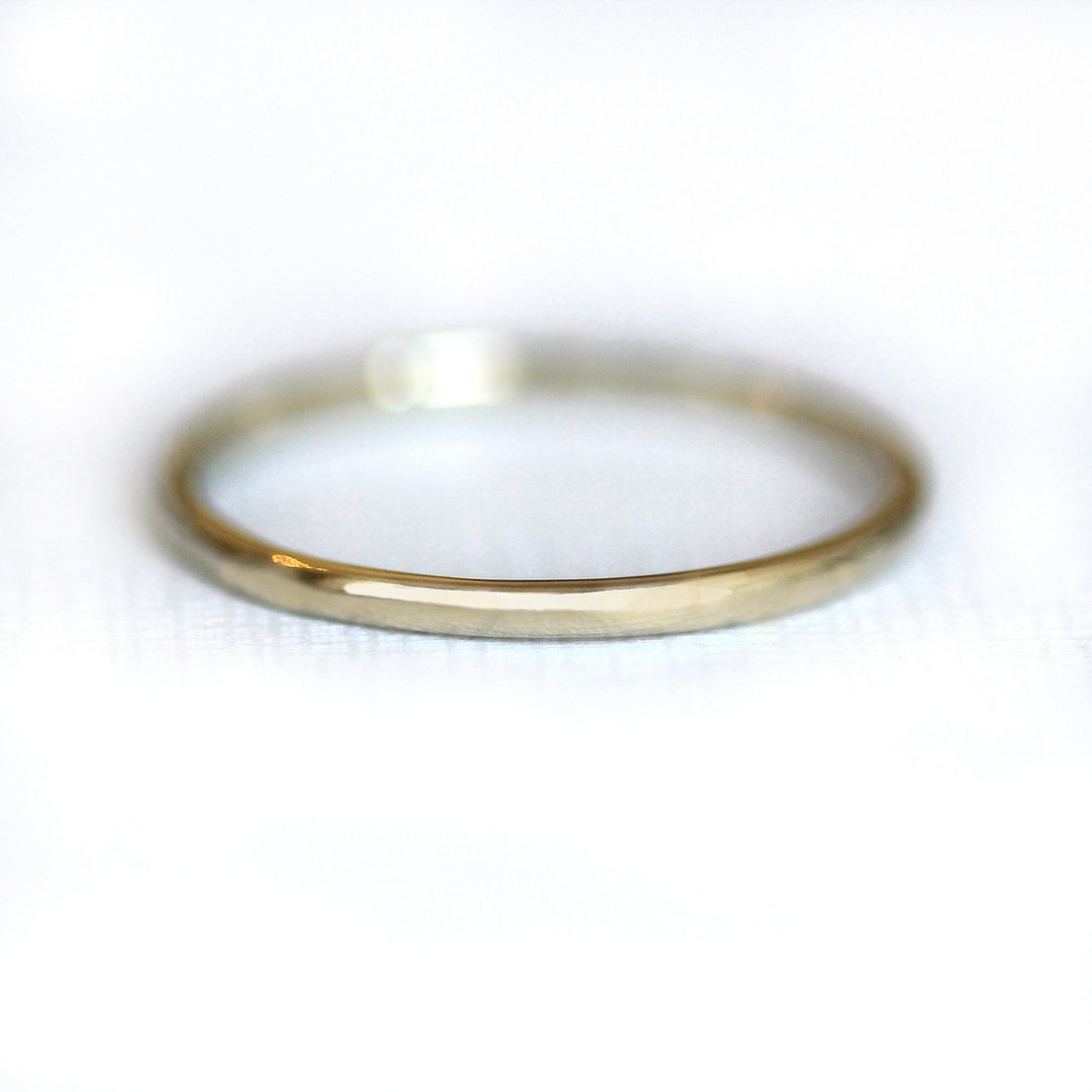 Solid Gold Simple Wedding Ring, 14K / 10K Gold Classic Wedding Band, 1 ...