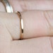 Thin Gold Wedding Ring 1.5mm Rectangle Band Simple Flat Edge - Etsy