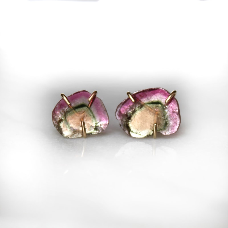 10k Watermelon Earrings - Etsy