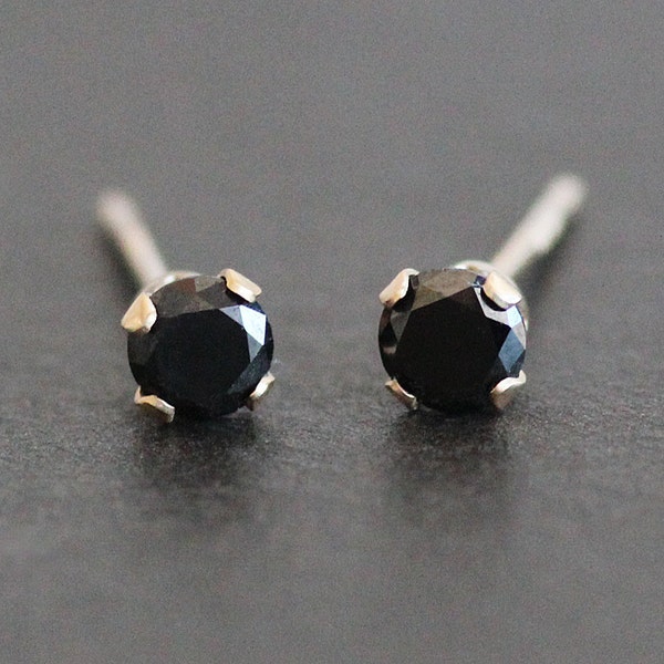 Black Stud Earrings - Etsy
