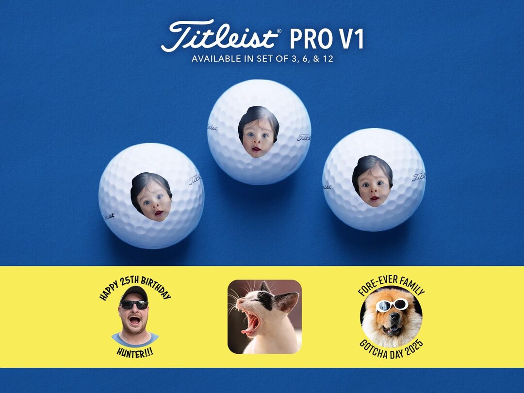 Custom Face Golf Balls – Funny Personalized Golf Gifts for Him, Husband ...