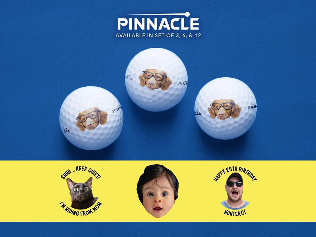 Personalized Pet Golf Balls – Dog or Cat Photo – Unique Golf Gift for ...