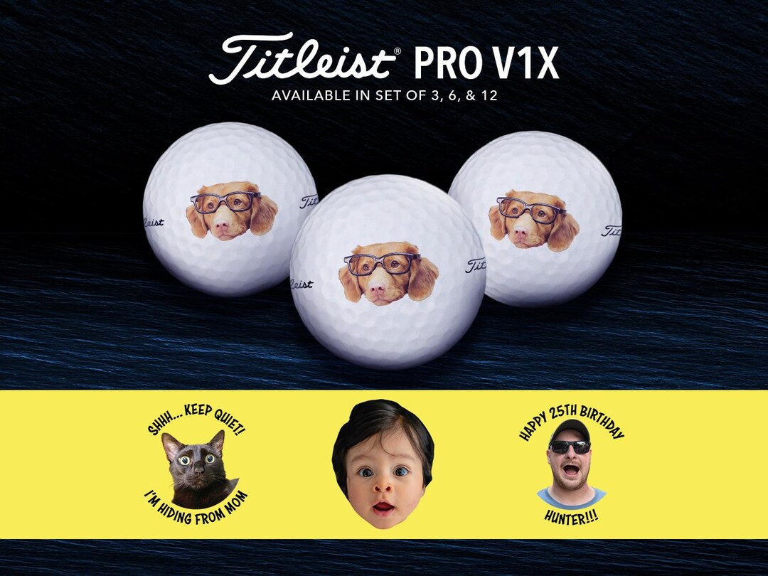 Custom Pet Face Golf Balls – Personalized Golf Gift for Pet Lover ...