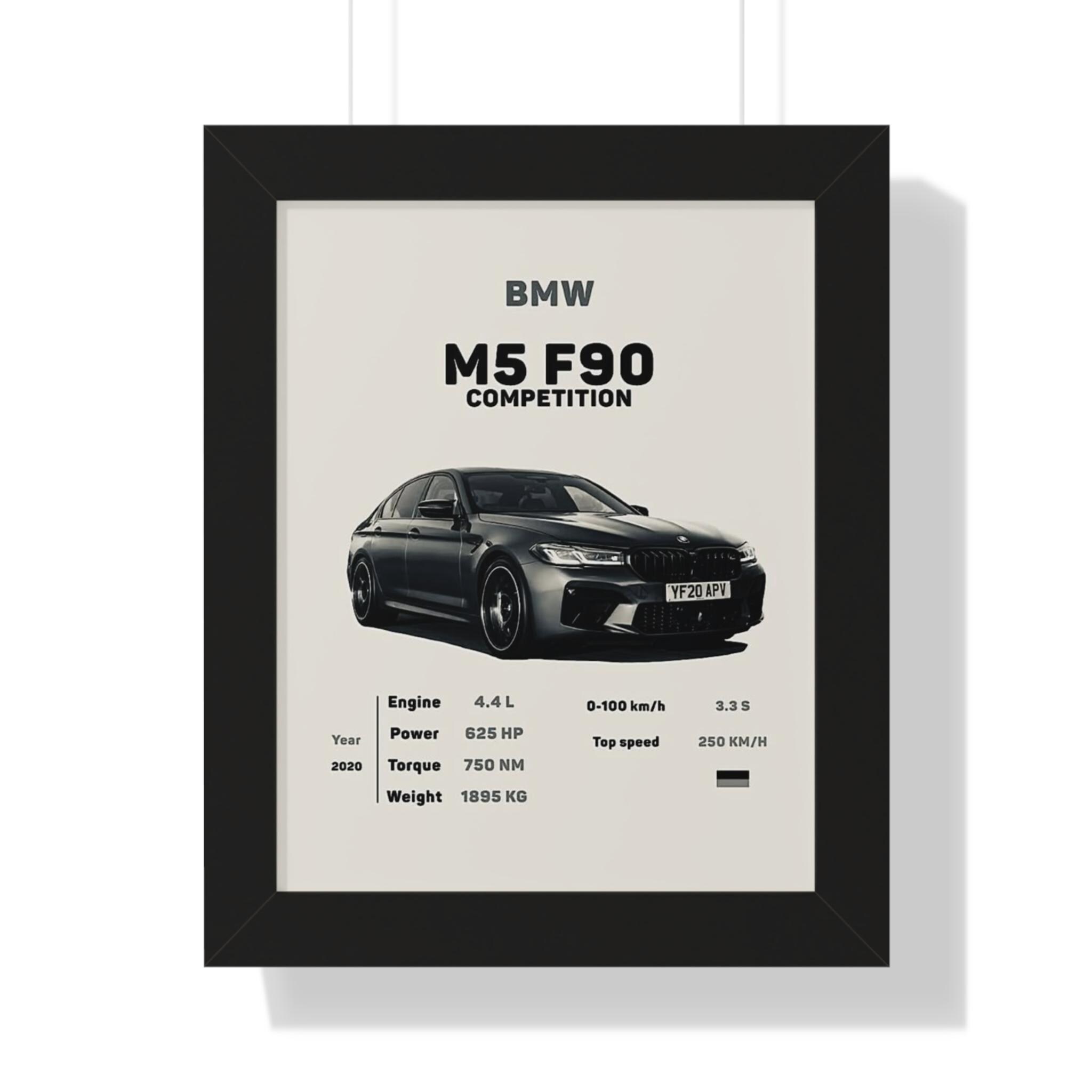 BMW M5 F90 Competition Vertical Poster, Car Enthusiast Gift, Auto Decor ...