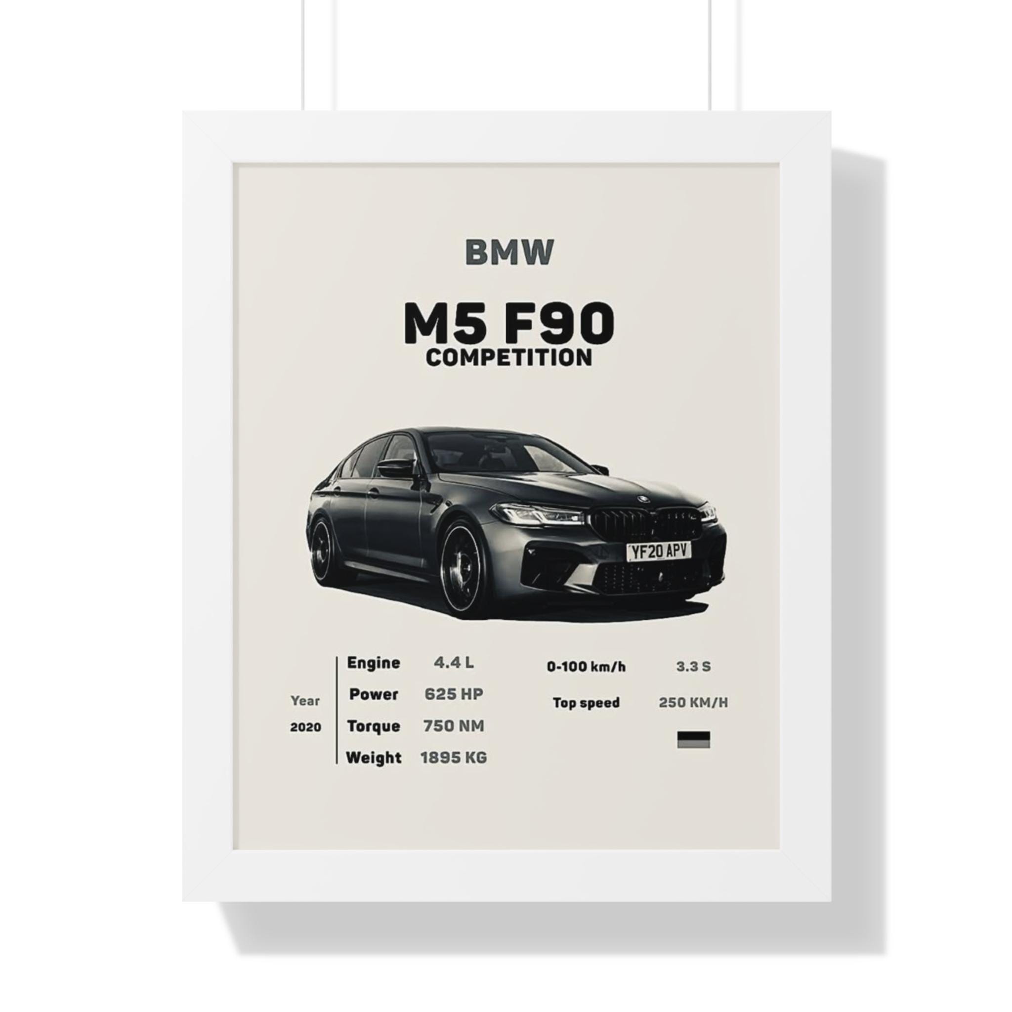 BMW M5 F90 Competition Vertical Poster, Car Enthusiast Gift, Auto Decor ...